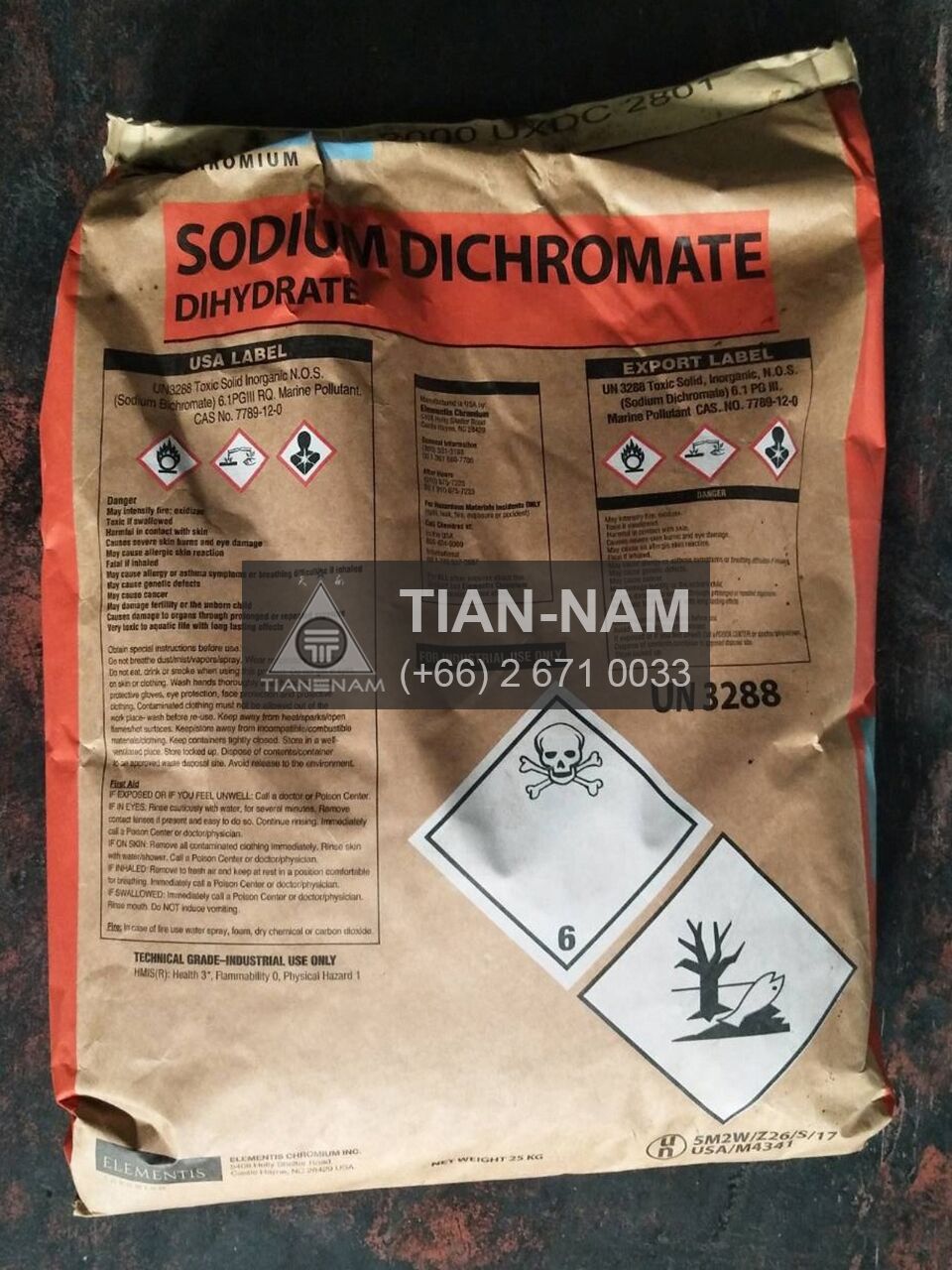 Sodium Dicromate - เทียนนำเคมีเคิล อินดัสเทรียลเทรด